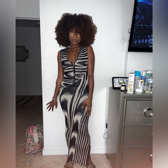 Dresses | Zebra Snug Fitting Maxi Dress | Poshmark